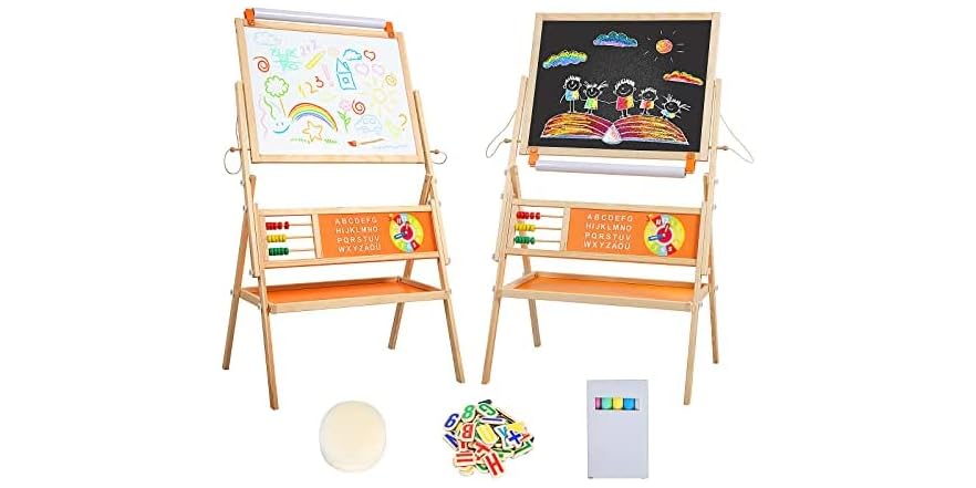 OMOTIYA 3-in-1 Wooden Easel for Kids (Open Box)