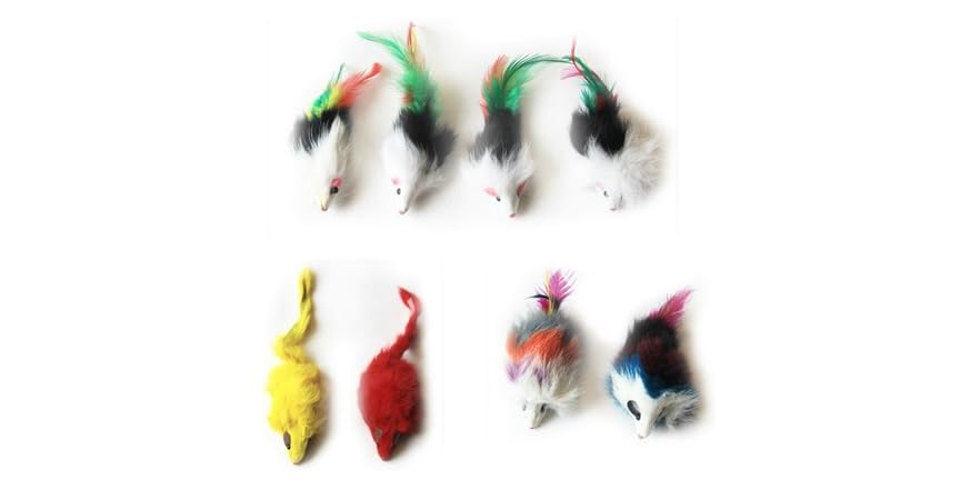 Long Hair Fur Mice Multicolored