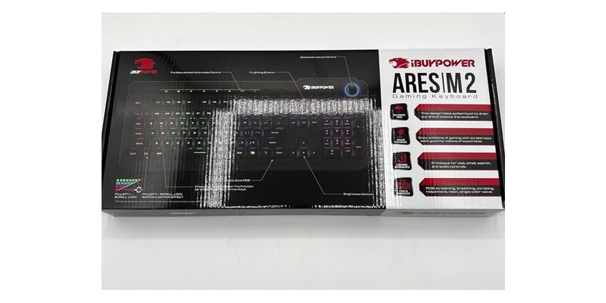 Ares M2 RGB Backlit USB Gaming Keyboard