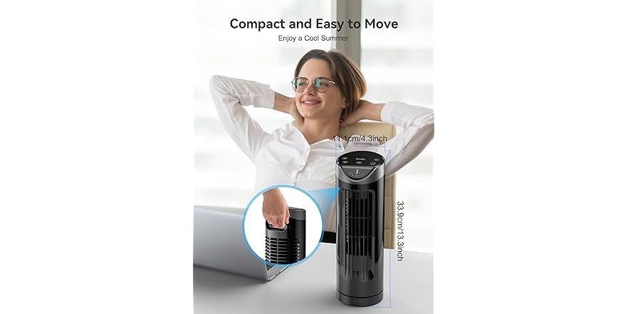 Grelife 13 Inch Tower Fan