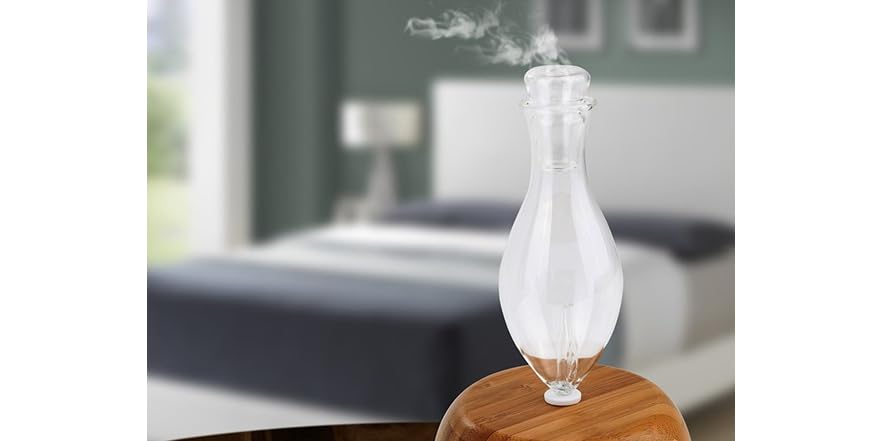 Glass Nebulizing Diffuser w/Bamboo Base