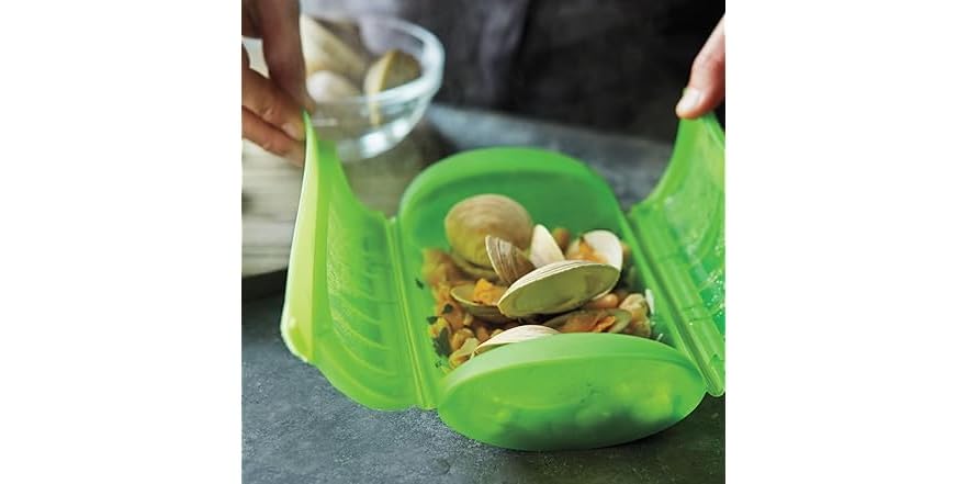 Lekue 1-2 Person Steam Case With Draining Tray and Bonus 10 Minute ...