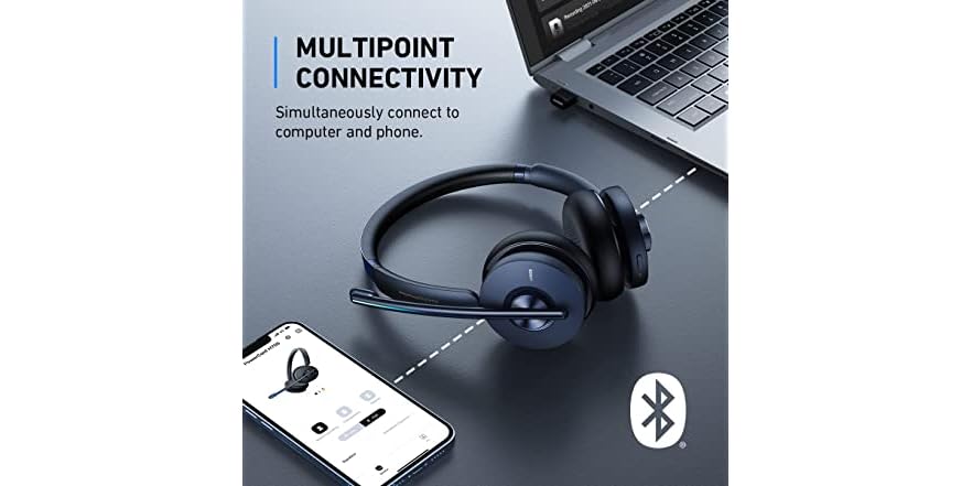 Anker B09BVP6ZBY Anker PowerConf H700, Bluetooth Head (Open Box)