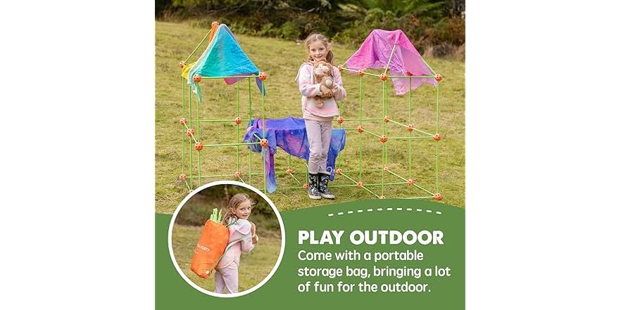 Tiny Land Fort Building Kit 86 Rods 44 Balls