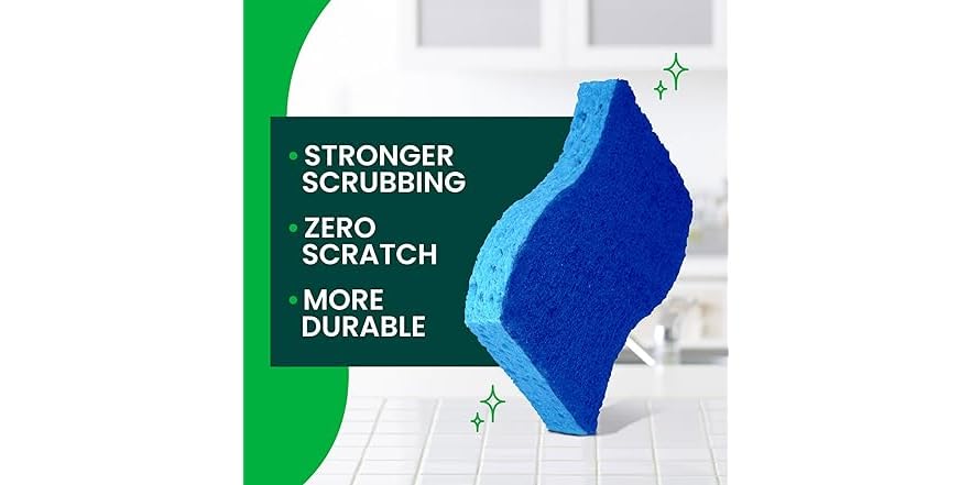 Scotch-Brite Zero Scratch Non-Scratch Scrub Sponges, For