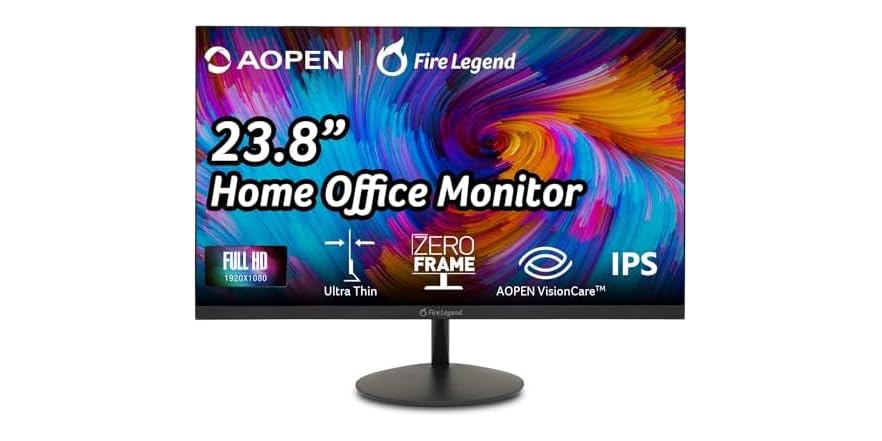 AOPEN 23.8" FHD Zero-Frame IPS Monitor