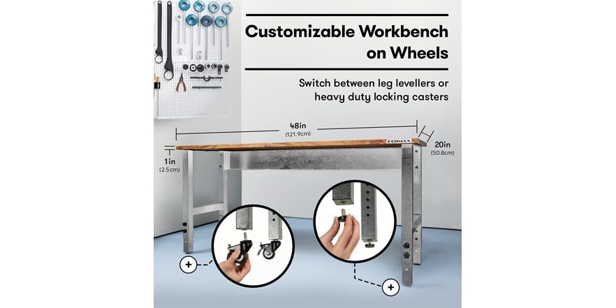Fedmax Adjustable Work Bench: Choice of Size
