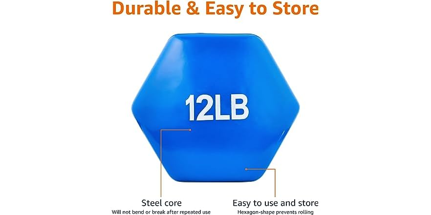 Amazon Basics Vinyl Hexagon Workout Dumb