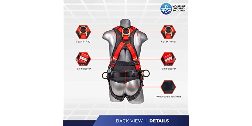 Hammerhead 5pt Safety Harness Padded