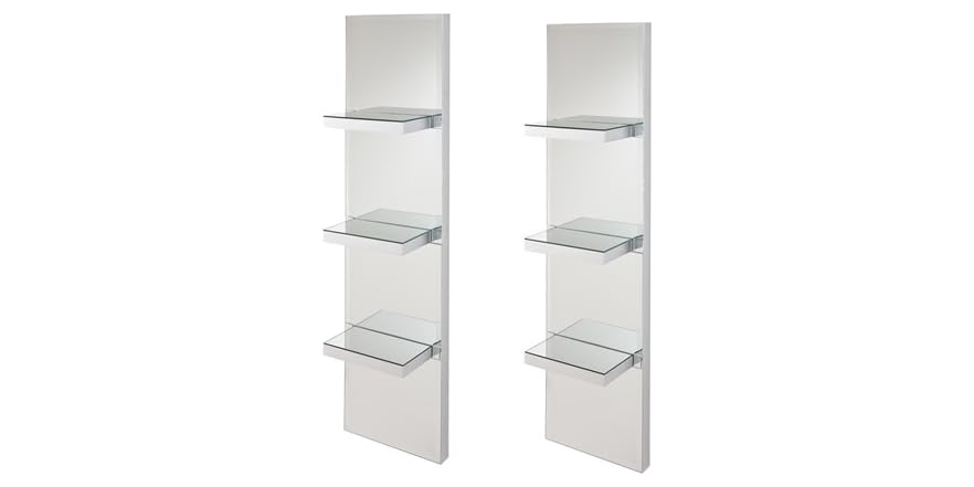 Mirrored Wall Shelf 2-Piece Set