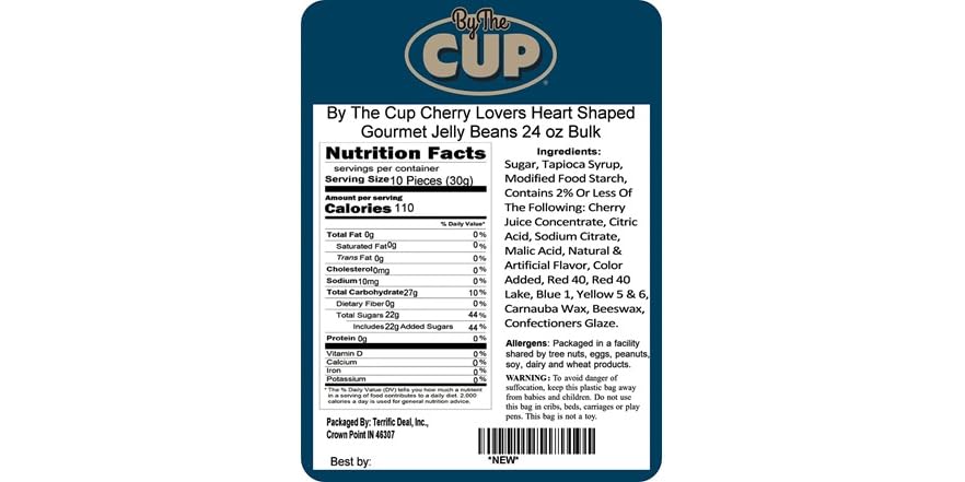 Cherry Heart Shaped Gourmet Jelly Beans 24 oz