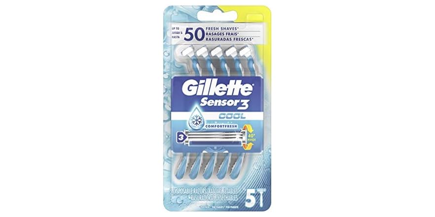 Gillette Sensor 3 Cool Mens Disposable Razors