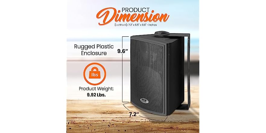 Pyle 5.25'' Pro-Active Wall-Mountable Speakers