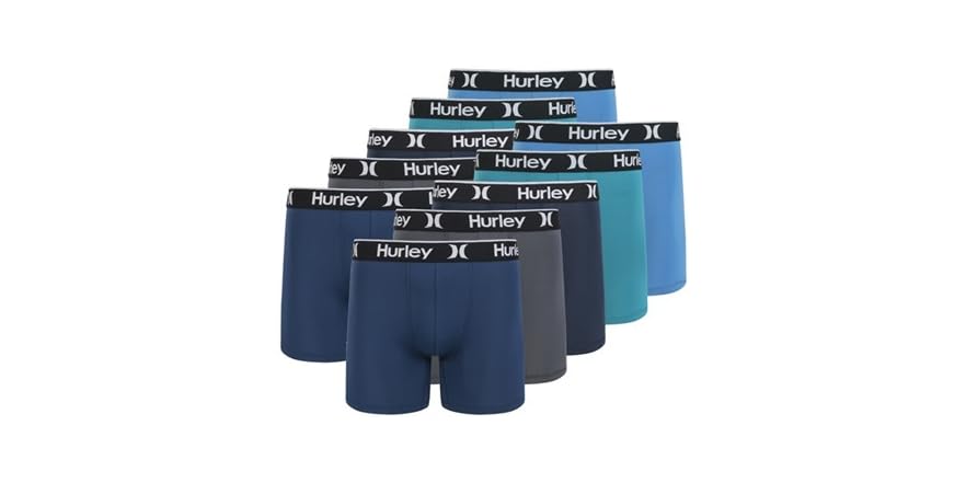 Hurley Men's 10 Pack Solid Boxer Brief