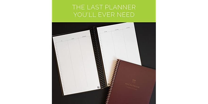 Rocketbook Reusable Everyday Planner (Daily, Weekly, Monthly) - Letter Size