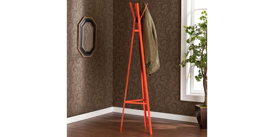 Metal Hall Tree - Orange