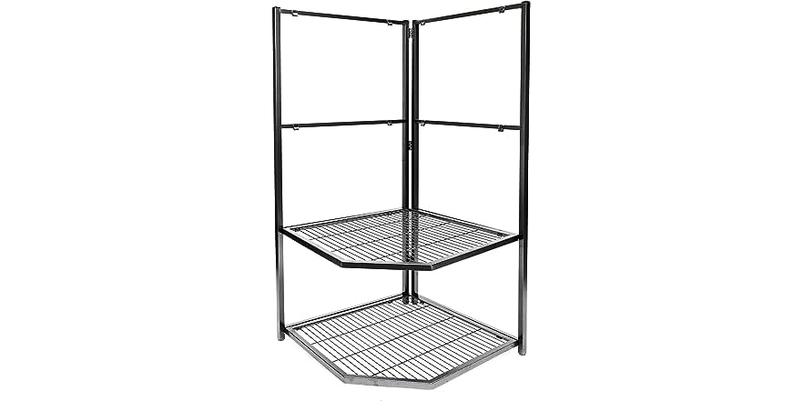 Origami R5C-PEWTER Corner Shelf Rack Pewter