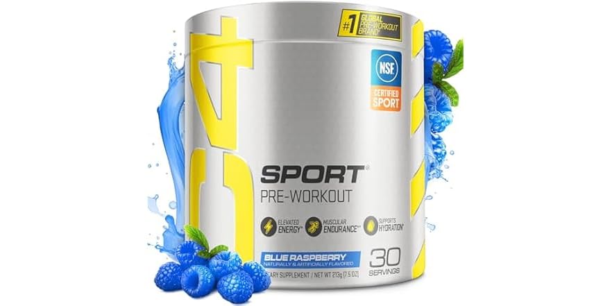 (2-Pk) Cellucor C4 Sport Pre Workout, Blue Raspberry