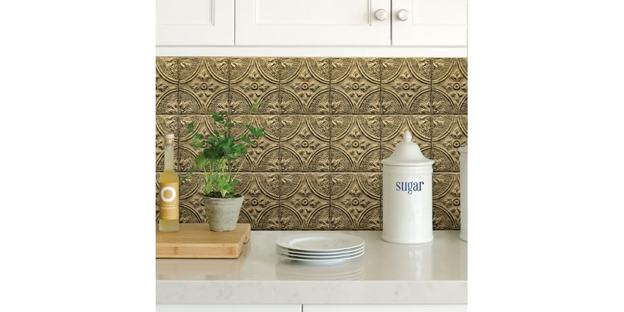 Restored Tile Brass Backsplash