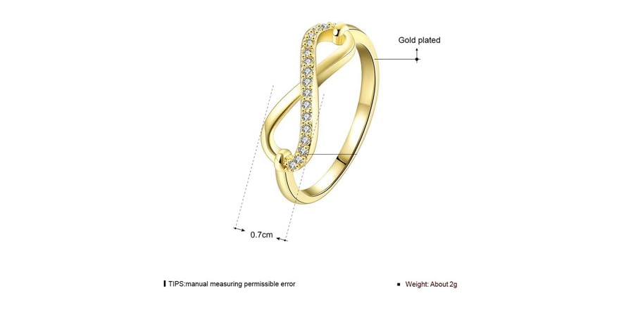 18K Gold Plated Swarovski Infinity Ring