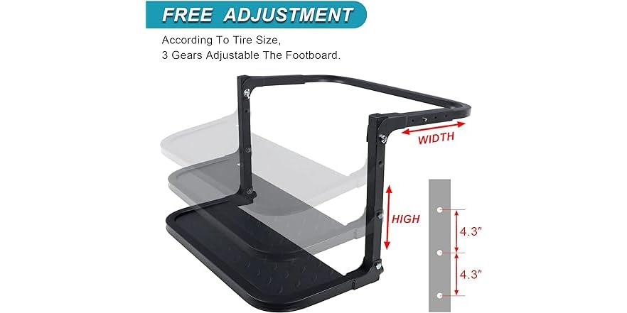 Folding Heavy Duty Tire Steps for Truck, SUV, RV