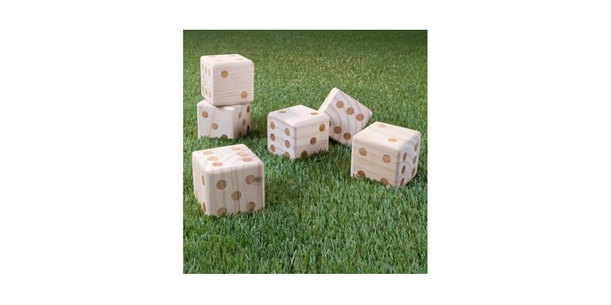 Giant Wooden Outdoor Dice Game with Case