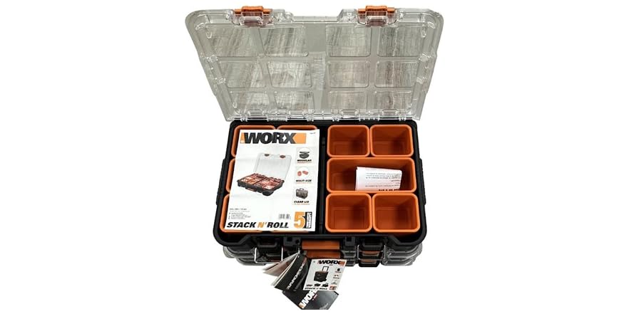 Worx Stack N' Roll 12 Compartment Organizer