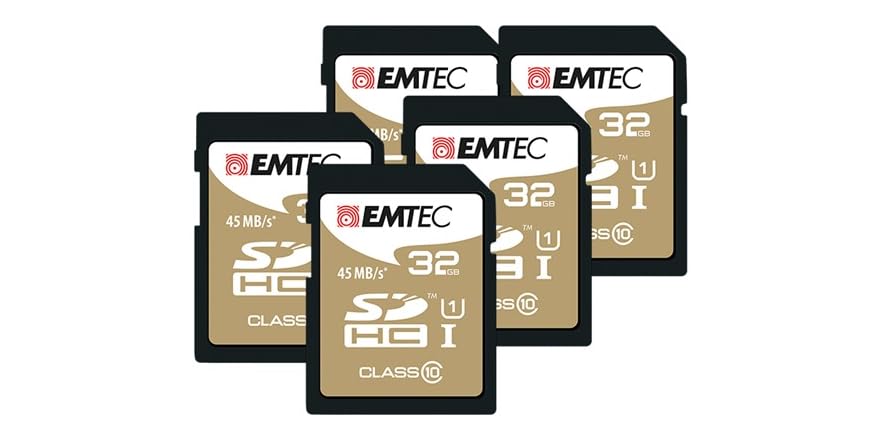 Emtec 32GB SD Class 10 Memory Card- 10pk