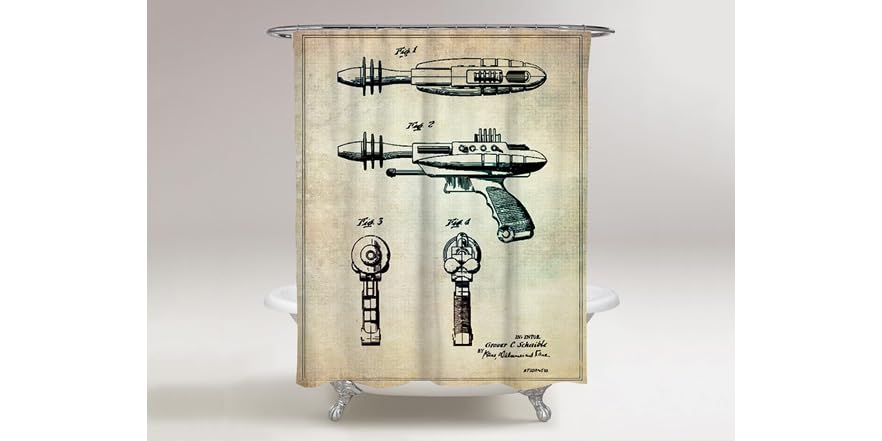 Pyrotomic Disintegrator Gun Shower Curtain