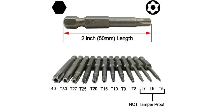 Torx Head Screw Driver Bit 24 Piece