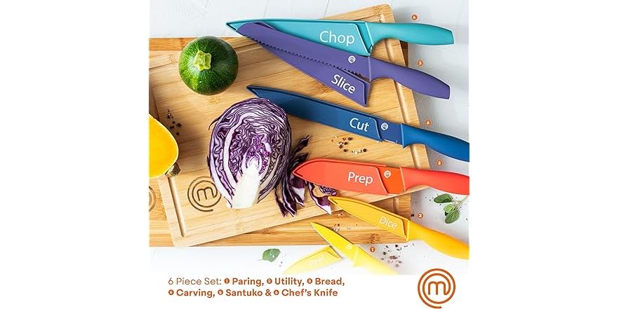 MasterChef Kitchen Knives Set with Cover