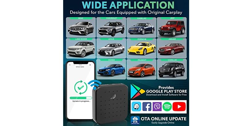 Pyle Wireless Carplay iA Box 4GB RAM