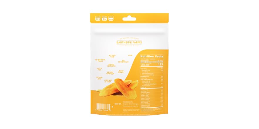 (12pk) Earthside Farms Dried Mango 2.28oz Bags