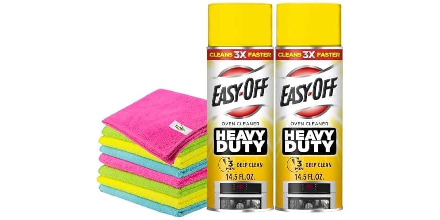 (2 Pack) Easy Off Oven Cleaner with Cleaning Cloths