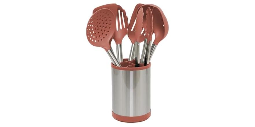 Glad Kitchen Utensils Set, 8pc Rust