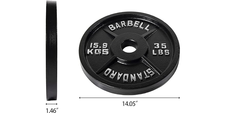 Signature Fitness 35LB Cast Iron Plate Set