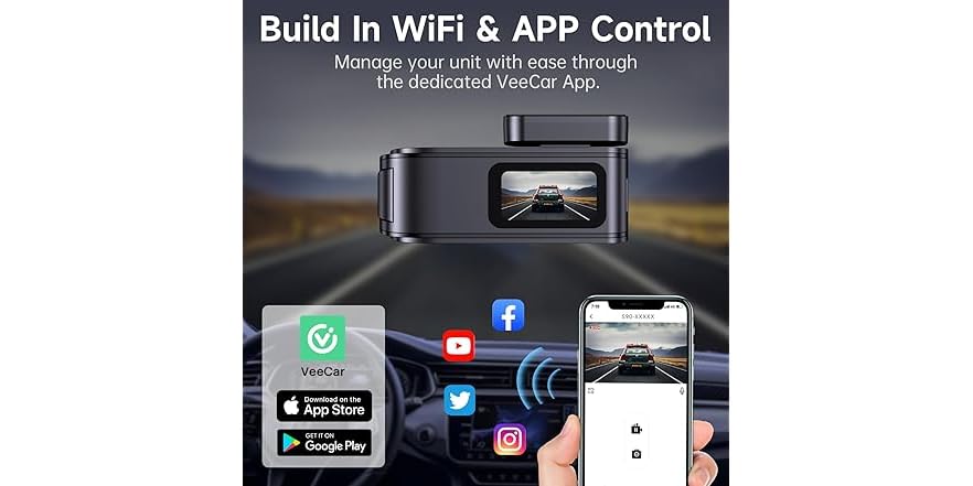 ecomoment Dash Cam for Front and Rear