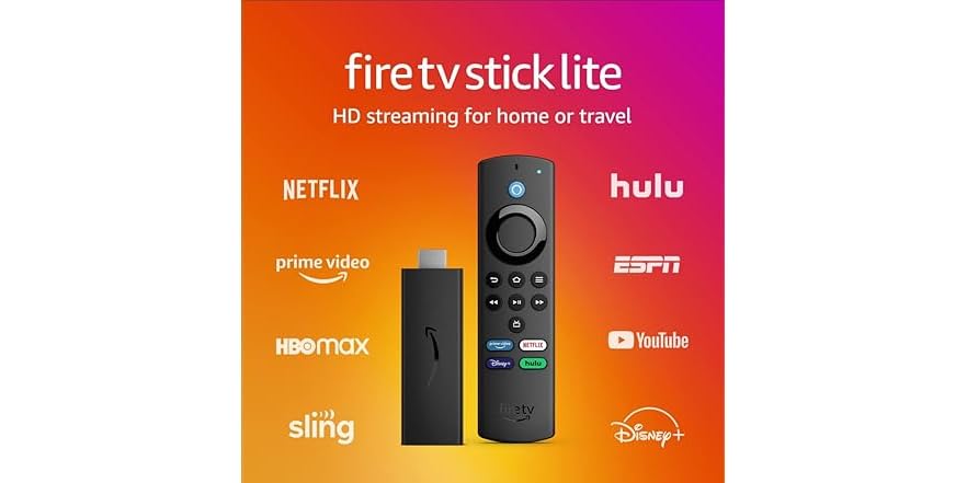 (New) Amazon Fire TV Stick Lite, Alexa Voice Remote Lite (2nd Gen ...