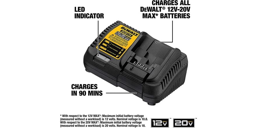 DEWALT DCB126 12V Max 5.0-Ah Batt (1 or 2 Pack)