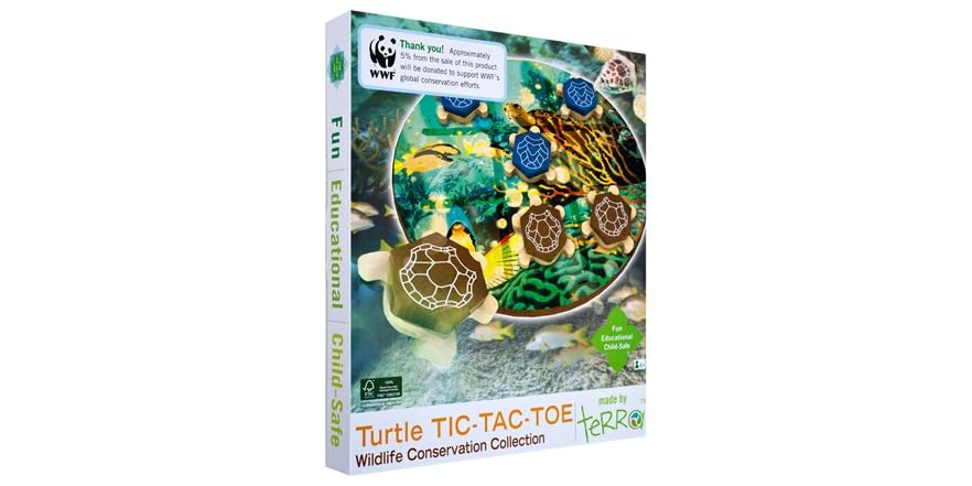 Turtle Tic-Tac-Toe Wooden Game Set