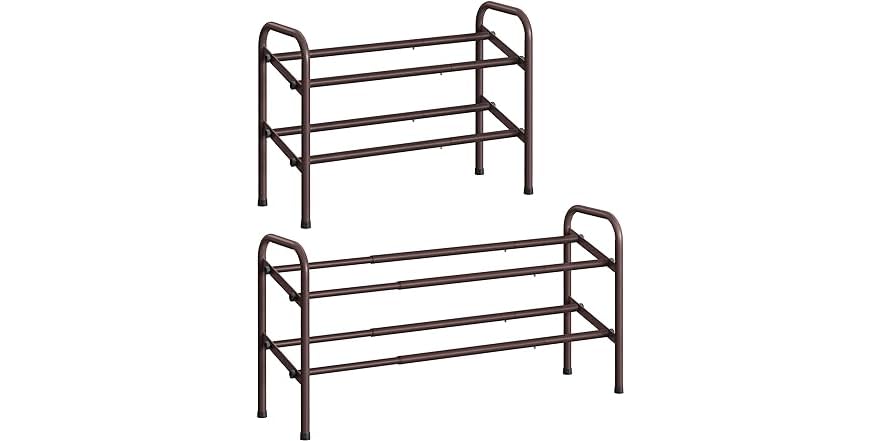 SONGMICS Expandable Shoe Rack, Your Choice (2 or 3 Tier)