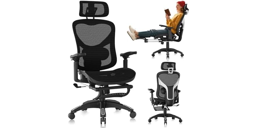 NexHut office chair with lumbar support (Open Box)