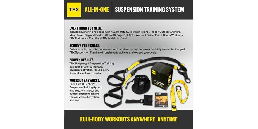 TRX ALL-IN-ONE Suspension Training System (Open Box)