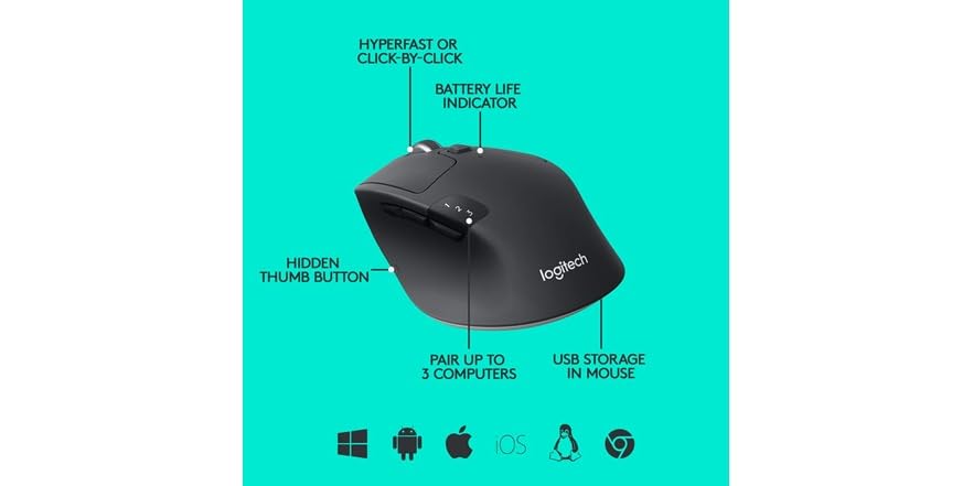 Logitech M720 Triathlon Wireless Mouse