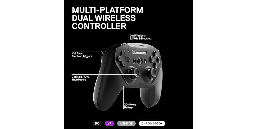 SteelSeries Wireless Gaming Controller Black