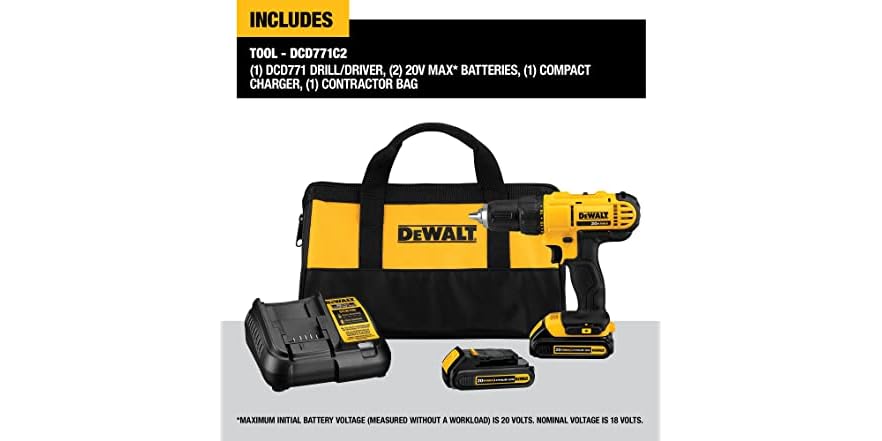 DEWALT 20V Max Drill / Driver Kit