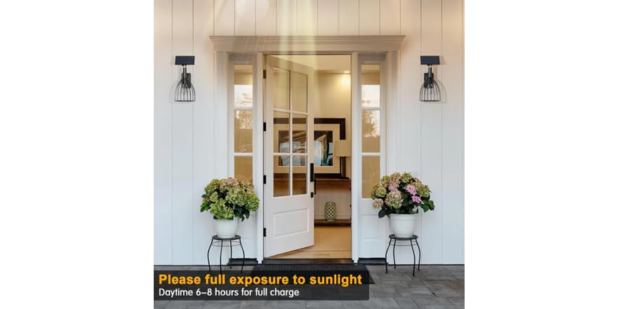 2 Pk Hakol BH-711 Solar Wall Lanterns Outdoor