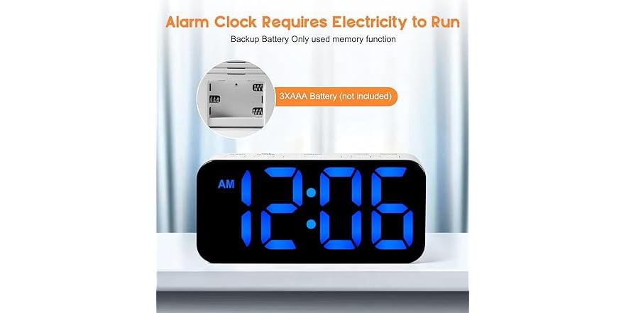 Catrne Digital Clock w/13 Color Night Light