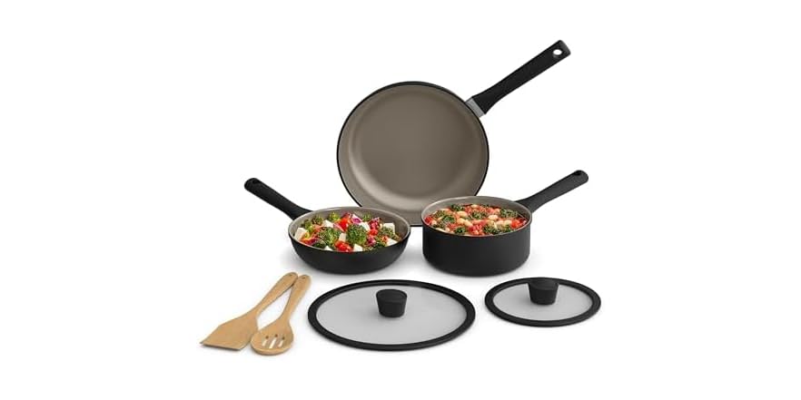 BELLA 7- Piece Cookware Set, Nonstick Coating