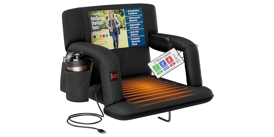 Alpcour Heated Reclining Stadium Seat